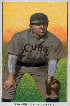 'Chicago, IL, Chicago Cubs, Joe Tinker, Baseball Card' Print - Lantern ...