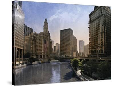 'Chicago Skyline' Stretched Canvas Print - Pete Kelly | AllPosters.com