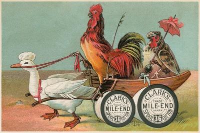 'Chicken Wagon Pulled by Duck' Art | AllPosters.com