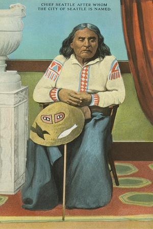 'Chief Seattle with Basket' Posters | AllPosters.com