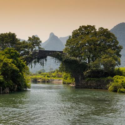 'China 10MKm2 Collection - Guilin Yangshuo Bridge' Photographic Print ...