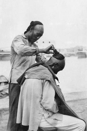'Chinese Barber' Photographic Print | AllPosters.com