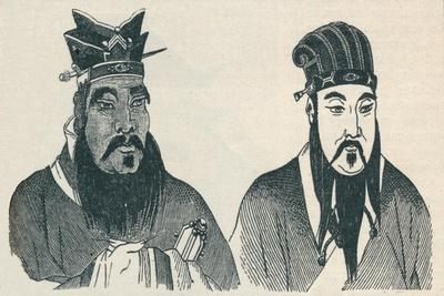'Chinese portraits of Confucius and his great follower Mencius, 1907 ...