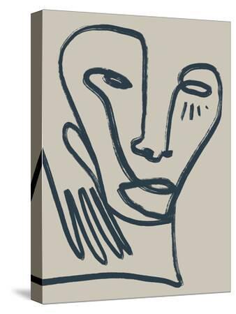 'Linear Portrait - Glance' Stretched Canvas Print - Chloe Watts ...