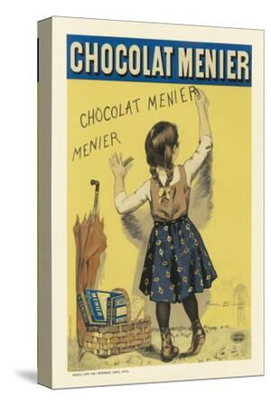 'Chocolat Menier' Stretched Canvas Print - Firmin Etienne Bouisset ...