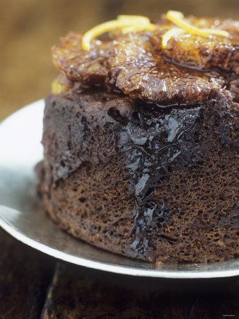 'Chocolate and Orange Sponge Pudding' Photographic Print | AllPosters.com