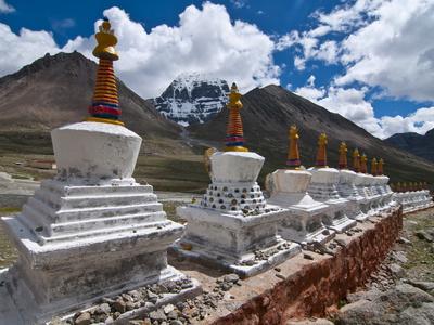 'Chortens, Prayer Stupas Below the Holy Mountain Mount Kailash in ...