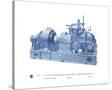 'Mechanical Cyanotype II' Stretched Canvas Print - Chris Dunker ...