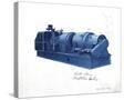 'Mechanical Cyanotype VI' Stretched Canvas Print - Chris Dunker ...