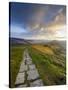 The Great Ridge Pathway, Mam Tor, Hope Valley, Castleton, Peak District ...