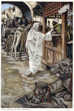 'Christ Calling Matthew, the Tax Collector, C1890' Giclee Print - James ...