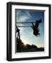 Girl Playing High on Swings at Sunset on Vosu Beach, Located in Lahemaa ...
