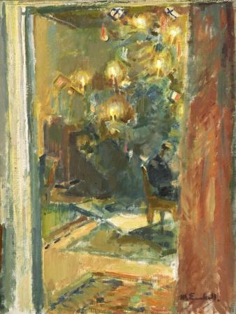 Christmas Tree in the Salon of Kilo Manor, Early 1920s Giclee Print ...