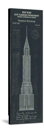 'Chrysler Building Plan' Stretched Canvas Print - The Vintage ...