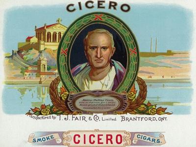 'Cicero Brand Cigar Box Label' Prints - Lantern Press | AllPosters.com