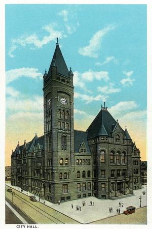 'Cincinnati, Ohio - City Hall Exterior' Art - Lantern Press ...