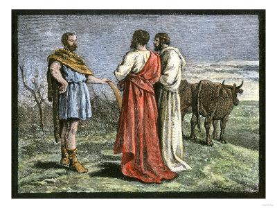 'Cincinnatus on His Farm, Accepting Dictatorship of Rome from the ...