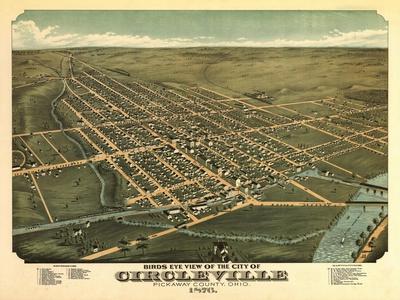 'Circleville, Ohio - Panoramic Map' Posters - Lantern Press ...