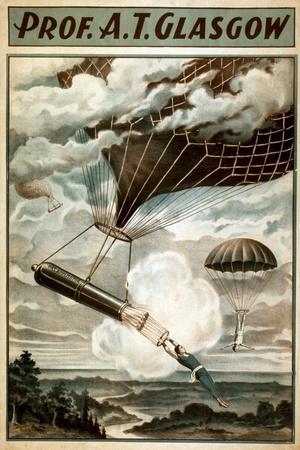 Circus Aerial Acts Went Higher That the Tent by Performing from ...