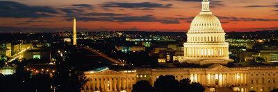 'City Lit Up at Dusk, Washington D.C., USA' Photographic Print ...