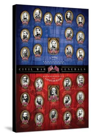 'Civil War Generals' Stretched Canvas Print | AllPosters.com