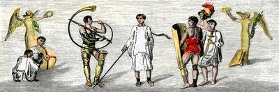 'Civilization of Antiquite: Roman Empire. Roman Gladiators in an Arena ...