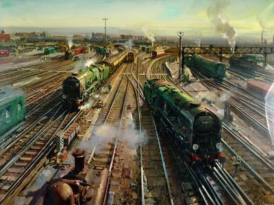 'Clapham Junction (Oil on Canvas)' Giclee Print - Terence Cuneo ...