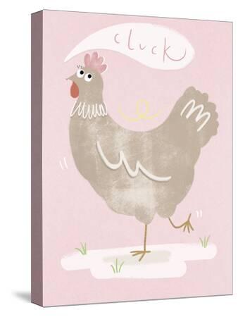 'Cheeky Chicken' Stretched Canvas Print - Clara Wells | AllPosters.com