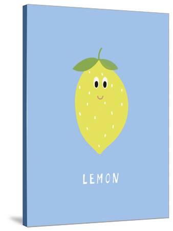 'Fruity Friends - Lemon' Stretched Canvas Print - Clara Wells ...