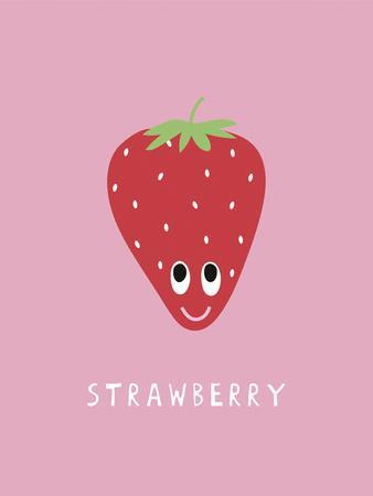Fruity Friends - Strawberry Giclee Print - Clara Wells | AllPosters.com