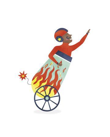 'Hugo the Human Cannonball' Giclee Print - Clara Wells | AllPosters.com