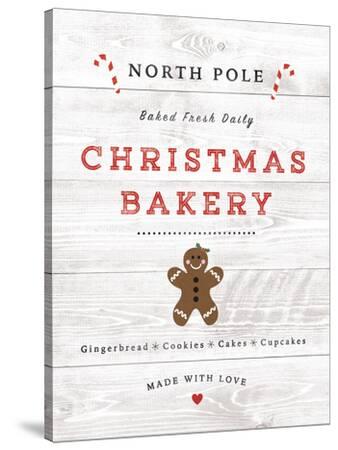 'North Pole Bakery' Stretched Canvas Print - Clara Wells | AllPosters.com