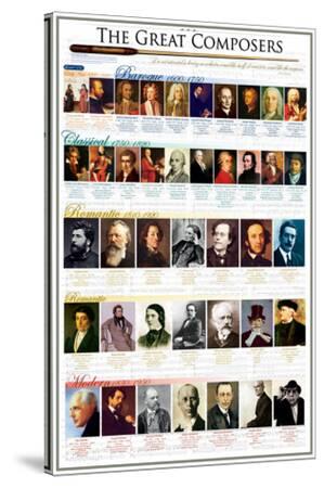 'Classical Composers' Stretched Canvas Print | AllPosters.com