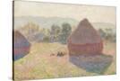 'Haystacks, Midday, 1890' Stretched Canvas Print - Claude Monet ...