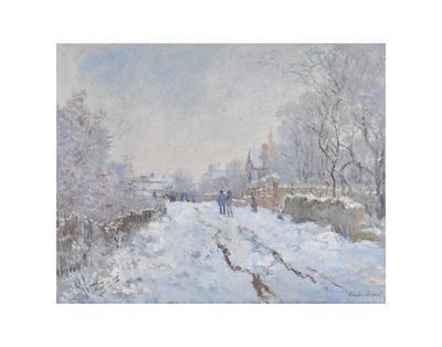 Snow at Argenteuil, 1875 Prints - Claude Monet | AllPosters.com