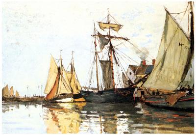 'Claude Monet The Honfleur Port Art Print Poster' Prints | AllPosters.com