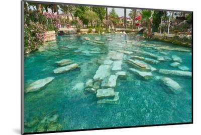 Cleopatra pool, Hierapolis, Pamukkale, Turkey Mounted Photo ...