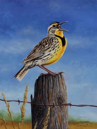 'Fence Post Singer' Poster - Cliff Rossberg | AllPosters.com