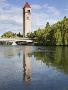 'Clock Tower by the Spokane River, Riverfront Park, Spokane, Washington ...