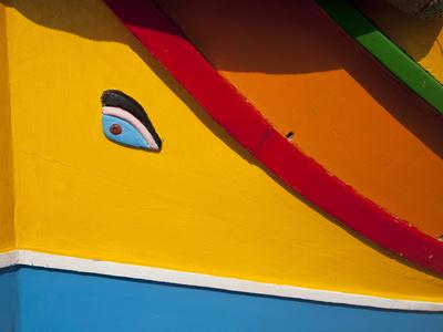 'Close-Up of Eye of Osiris on Fishing Boat, Marsaxlokk, Malta ...