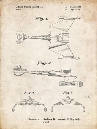 'PP1053-Vintage Parchment Star Trek Klingon Empire Starship Poster ...