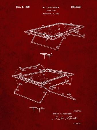 'PP1112-Burgundy Trampoline Poster' Giclee Print - Cole Borders ...