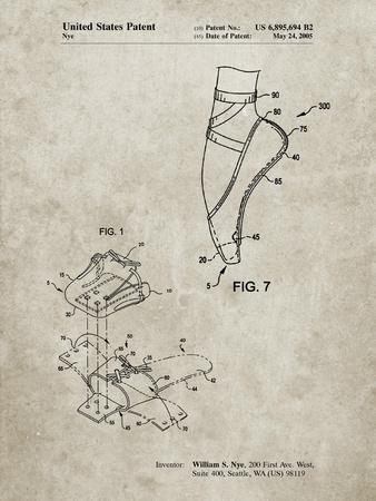 'PP268-Sandstone Ballet Shoe Patent Poster' Giclee Print - Cole Borders ...