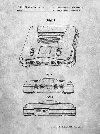 'PP276-Slate Nintendo 64 Patent Poster' Giclee Print - Cole Borders ...