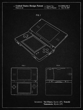 'PP346-Vintage Black Nintendo DS Patent Poster' Giclee Print - Cole ...
