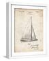 'PP878-Vintage Parchment Herreshoff R 40' Gamecock Racing Sailboat ...