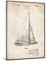 'PP878-Vintage Parchment Herreshoff R 40' Gamecock Racing Sailboat ...