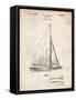 'PP878-Vintage Parchment Herreshoff R 40' Gamecock Racing Sailboat ...