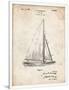 'PP878-Vintage Parchment Herreshoff R 40' Gamecock Racing Sailboat ...