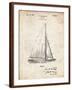 'PP878-Vintage Parchment Herreshoff R 40' Gamecock Racing Sailboat ...